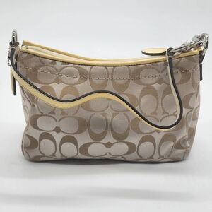 Coach | Bags | Coach Signature Logo Small Purse With Yellow Trim Bnwt ...